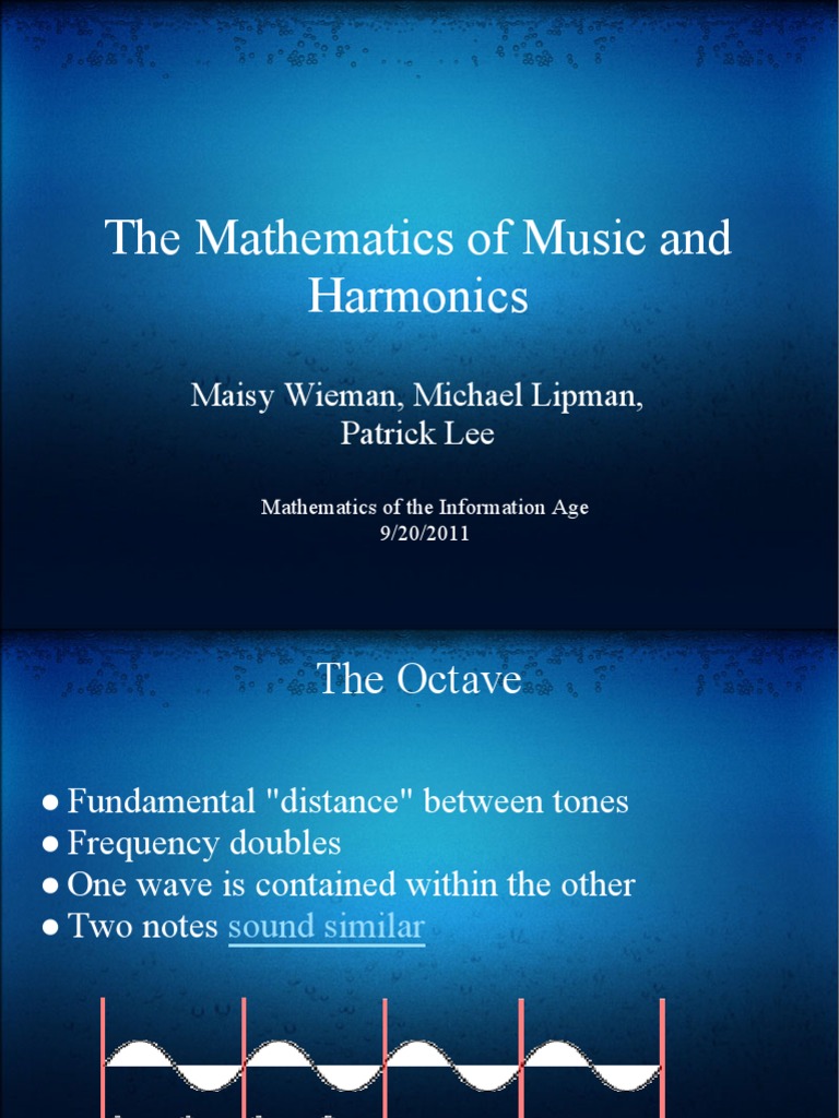 The Mathematics of Music and Harmonics | PDF | Harmonic | Interval (Music)