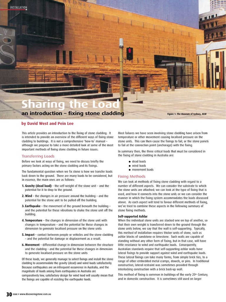 Stone Cladding Fixing Methods Overview | PDF | Adhesive | Wall