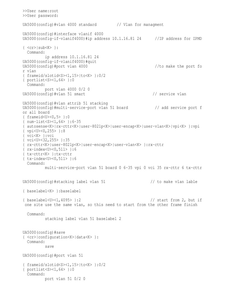 UA5000 Example | PDF