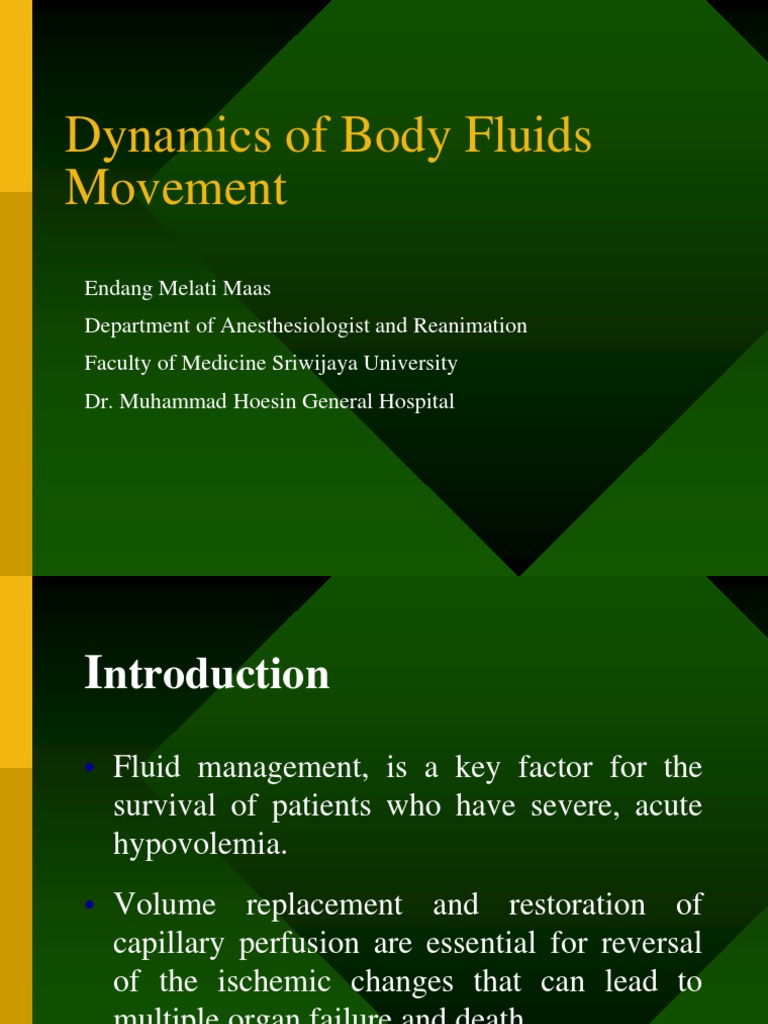 Body Fluid Dynamics and Management | PDF | Osmosis | Science