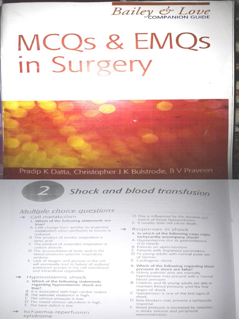 Bailey and Love Surgery Mcqs PDF | PDF | Blood | Clinical Medicine