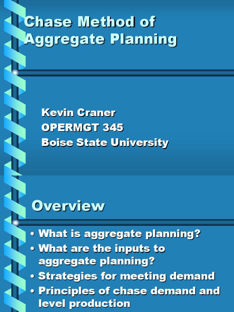 Chase Method of Aggregate Planning | PDF | Labour Economics | Inventory