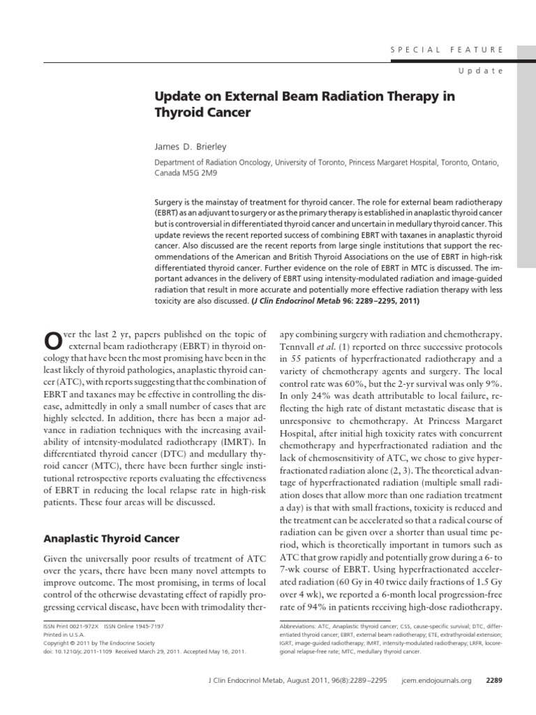 EBRT in DTC | PDF | Radiation Therapy | Chemotherapy