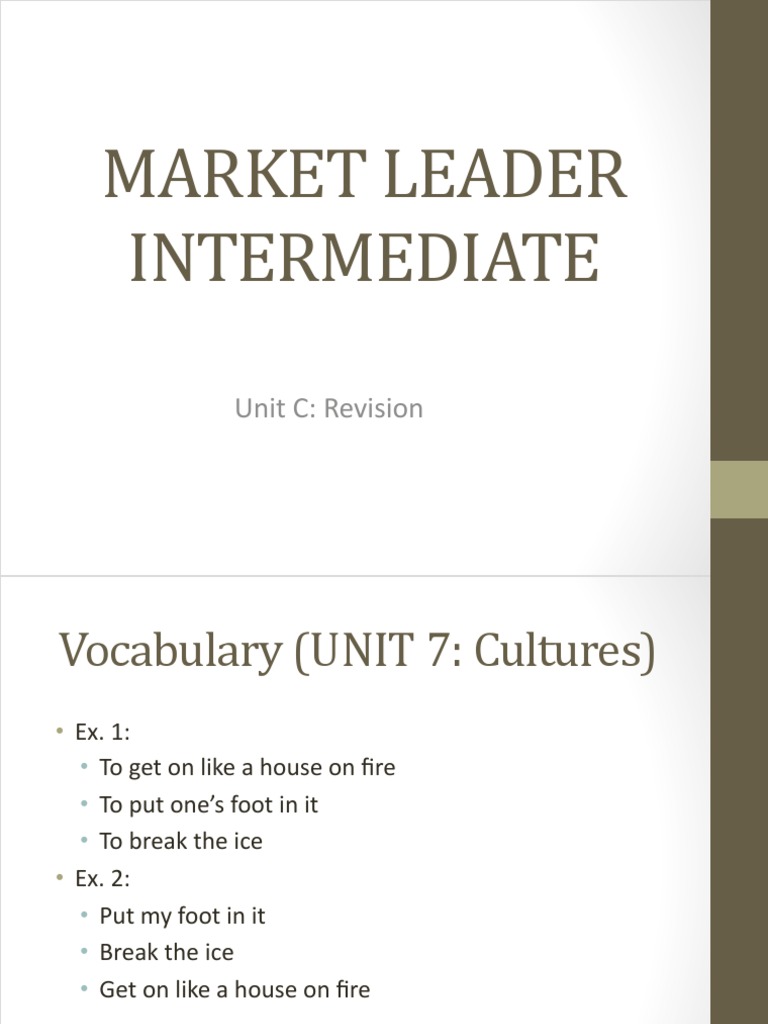UNIT C Market Leader Revision | PDF | Foreign Language Studies | Home ...