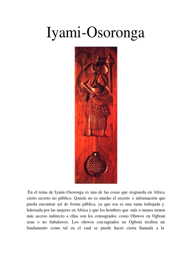 Iyami Osoronga | PDF | Religión y creencia