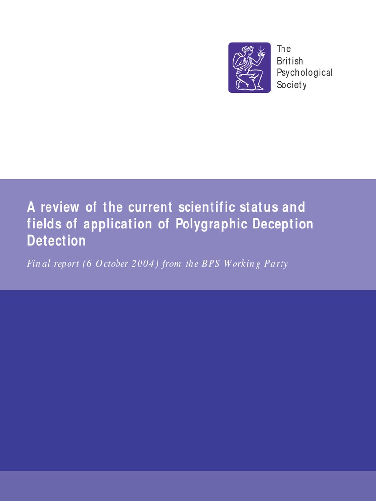 Polygraphic Deception Detection | PDF | Polygraph | Validity (Statistics)