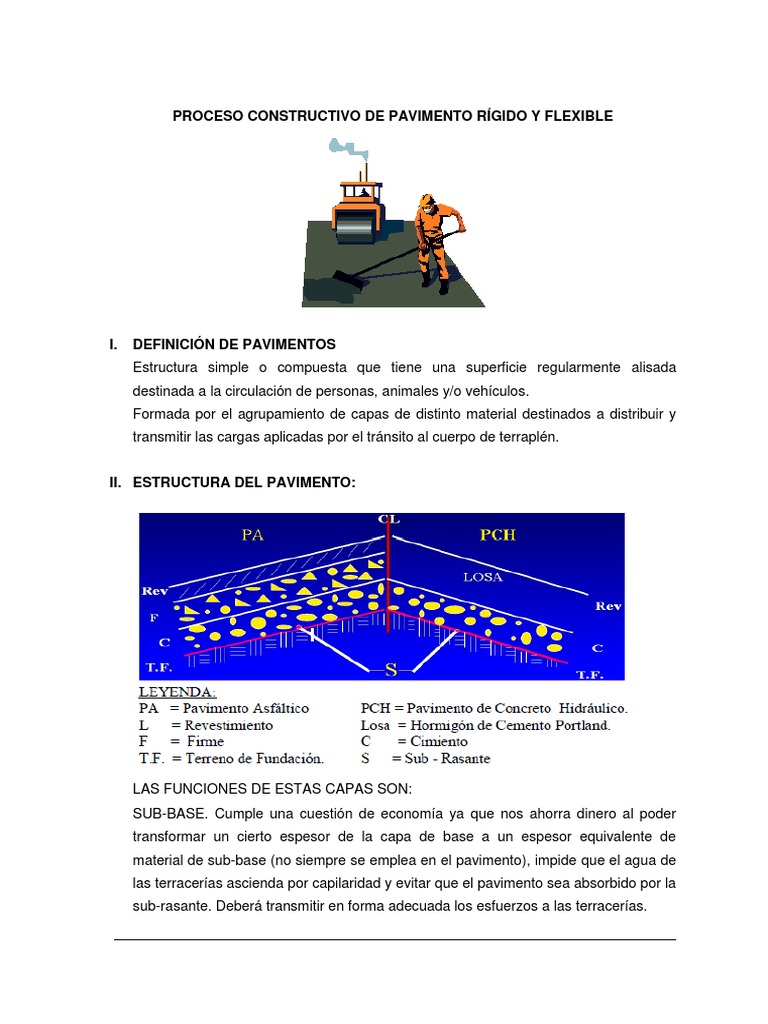 PROCESO CONSTRUCTIVO DE PAVIMENTO RÍGIDO Y FLEXIBLE | Hormigón | Cemento