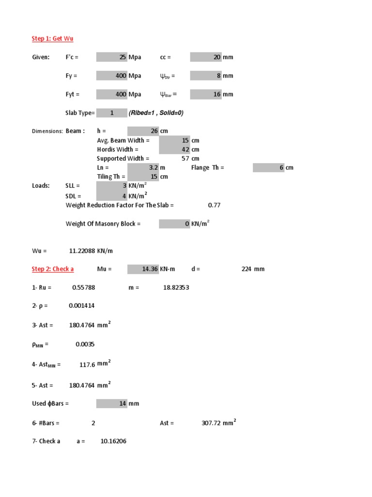 One Way Ribbed Slab | Download Free PDF | Beam (Structure) | Building ...