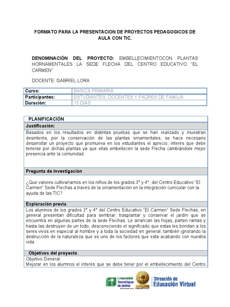 Proyectos de Aula - 24467 | PDF | Evaluación | Tecnología de ...