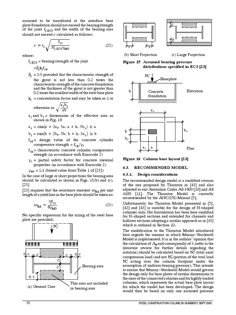 Pinned Base Plates 14 | PDF | Column | Strength Of Materials