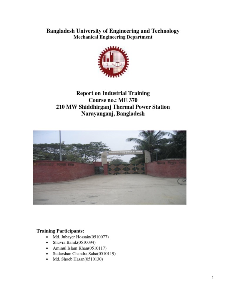 Industrial Internship Report | PDF | Boiler | Steam