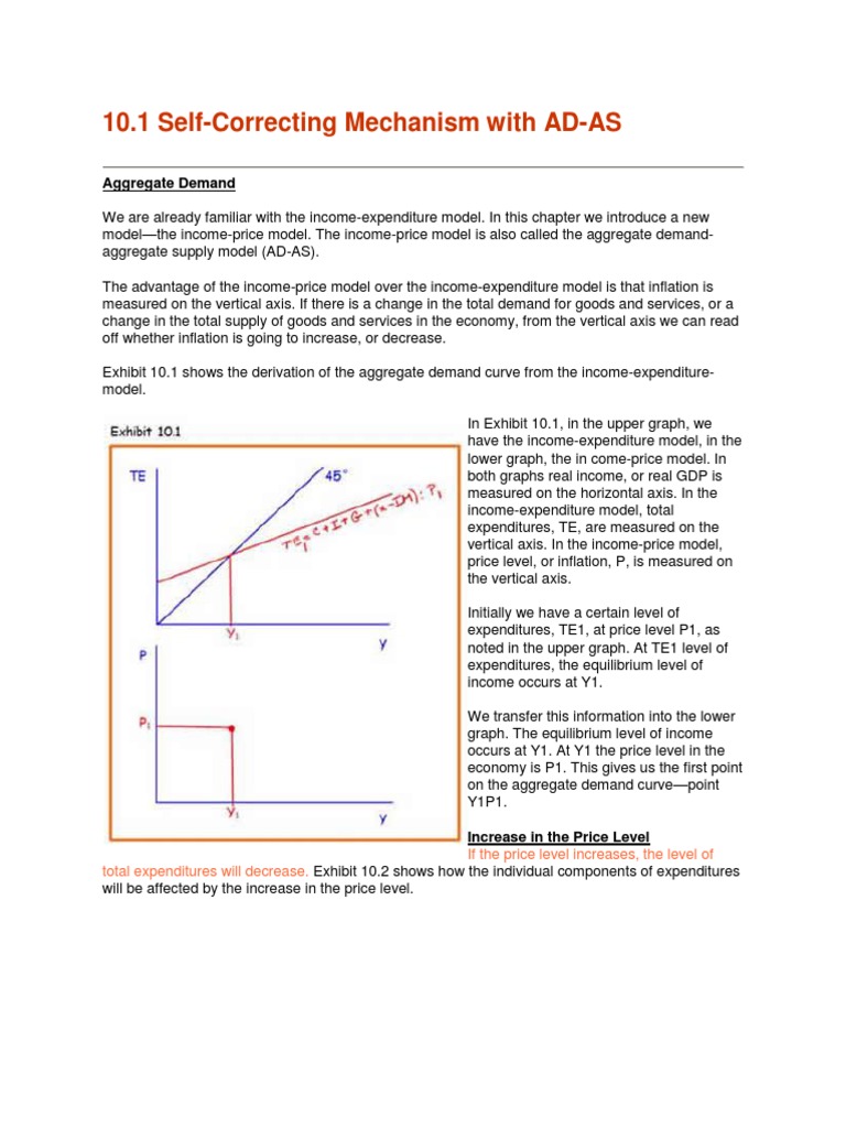 10.1 Self-Correcting Mechanism With AD-AS: Aggregate Demand | PDF ...