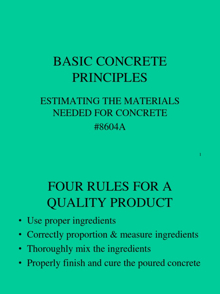 Basic Concrete Principles PDF | PDF | Concrete | Engineering
