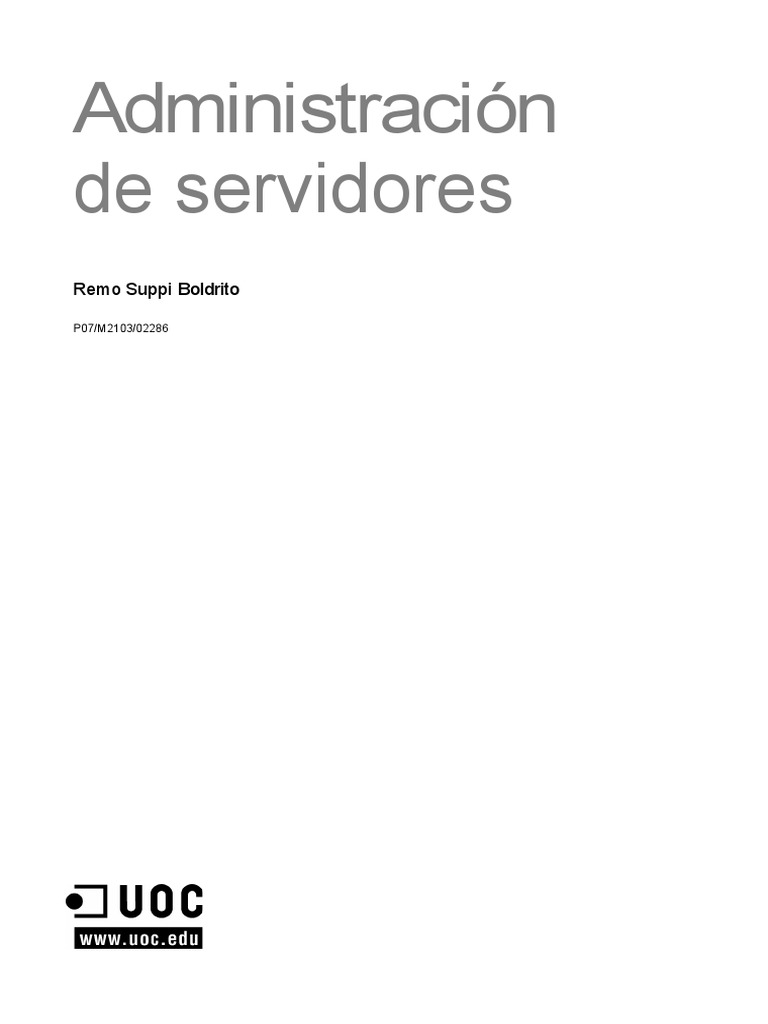 Administración de Servidores UNIX/Linux | PDF | E-mail | Servidor ...