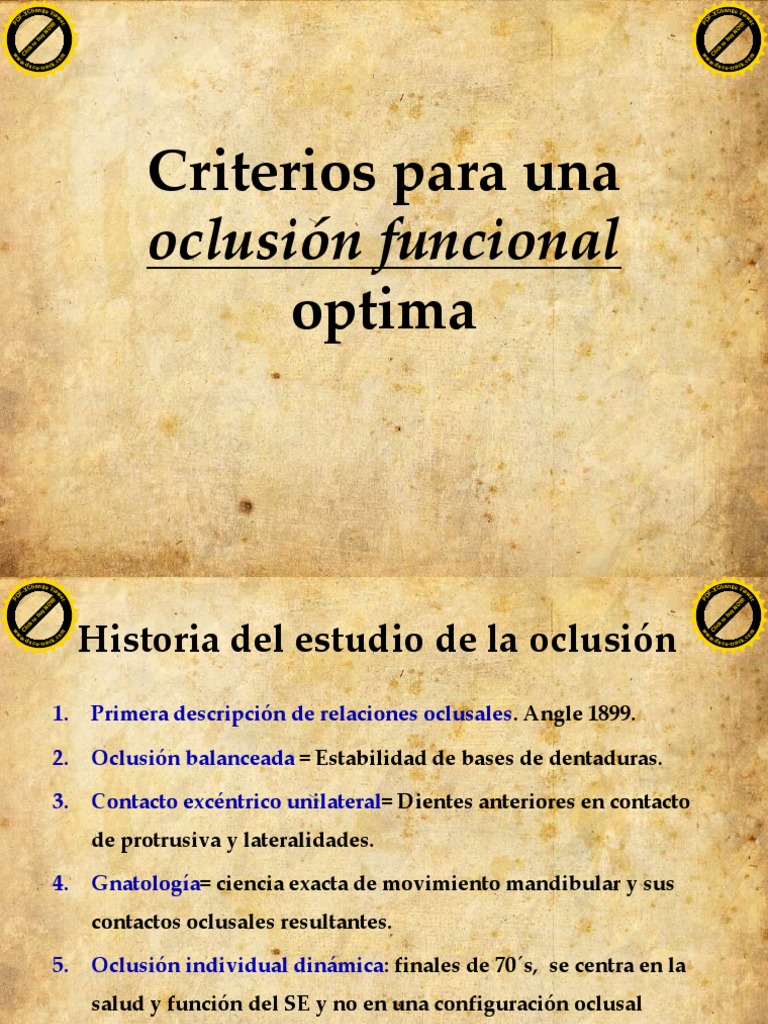 Oclusion Funcional Optima | PDF | Diente humano | Anatomia animal