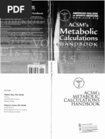 ACSM Metabolic Equations Overview | PDF | Physical Quantities | Physics