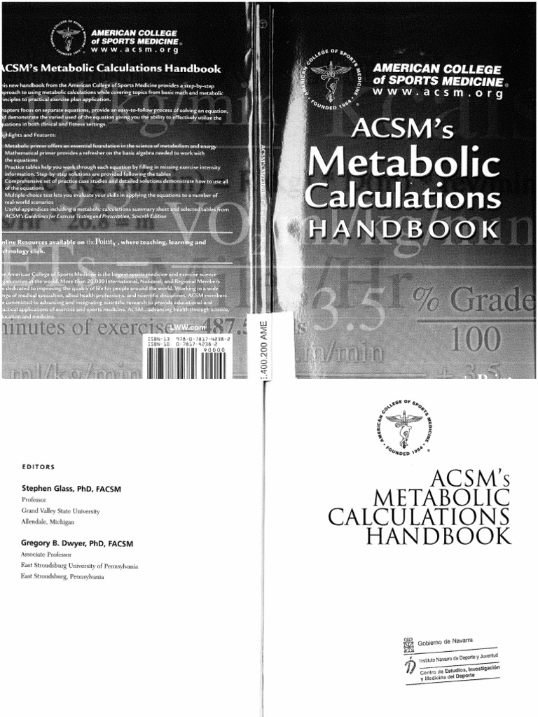 ACSM Metabolic Calculation | PDF