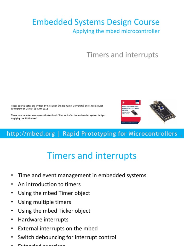 Mbed Timers and Interrupts Overview | PDF | Subroutine | Embedded System