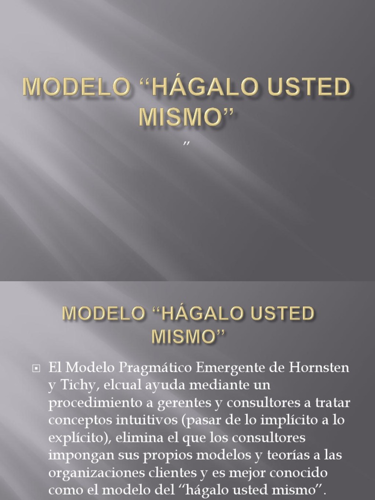 Modelo De Hagalo Usted Mismo Pdf