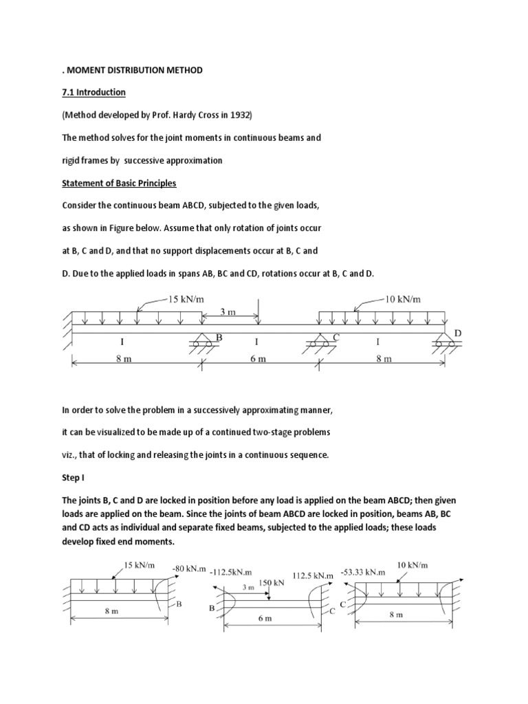 Moment Distribution Method | PDF | Structural Engineering | Applied And Interdisciplinary Physics