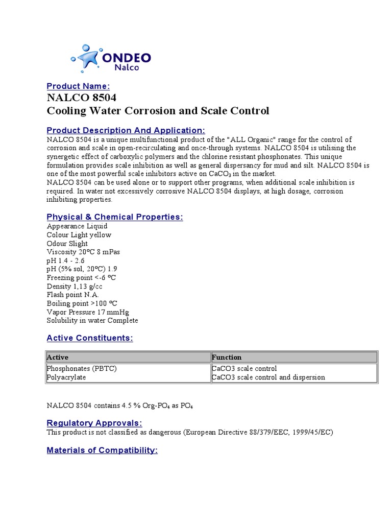 N 8504 Tds | PDF | Chemistry | Materials