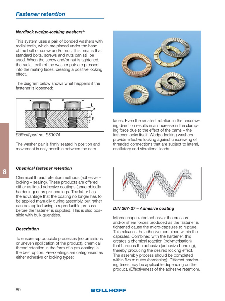 Fastener Retention: Nordlock Wedge-Locking Washers | PDF