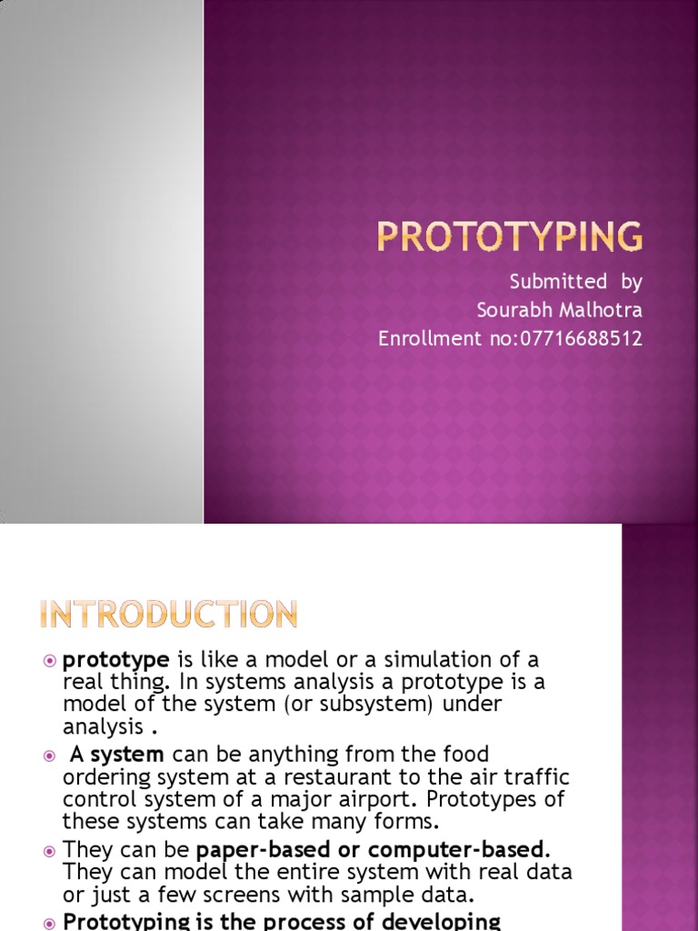 Prototyping - Presentations All Types of Prototyping, Usages ...