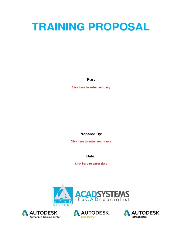04 Training Proposal Template | PDF | Autodesk | Technical Drawing