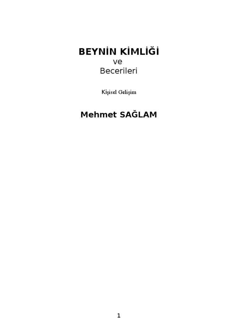 The Identity of Human Brain | PDF