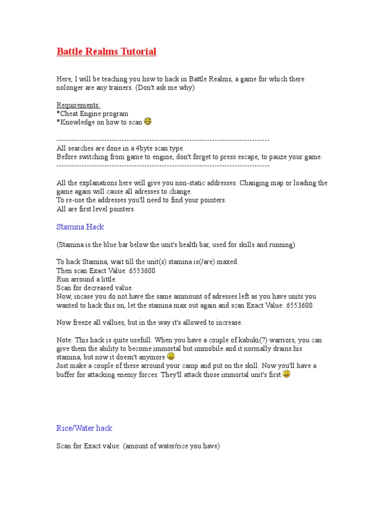 Battle Realms Tutorial | PDF | Leisure | Sports