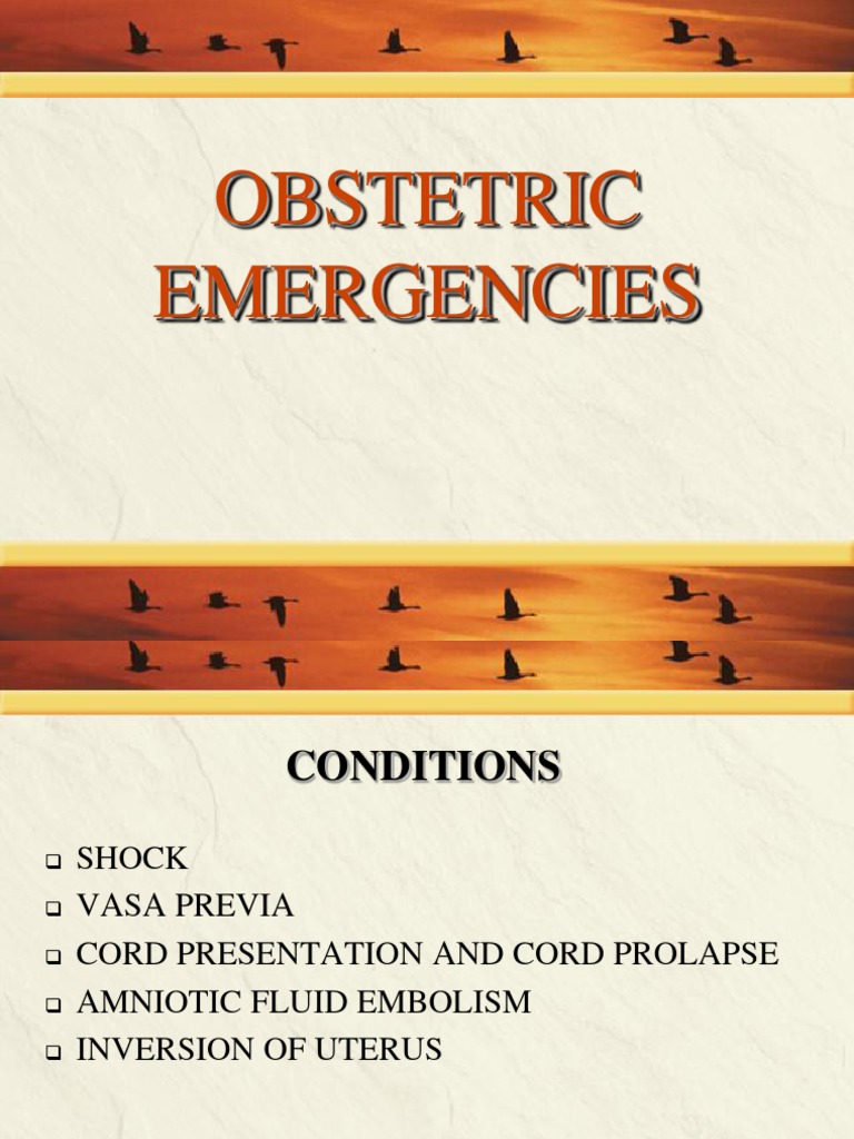 Obstetric Emergencies and Shock Management | PDF | Shock (Circulatory ...