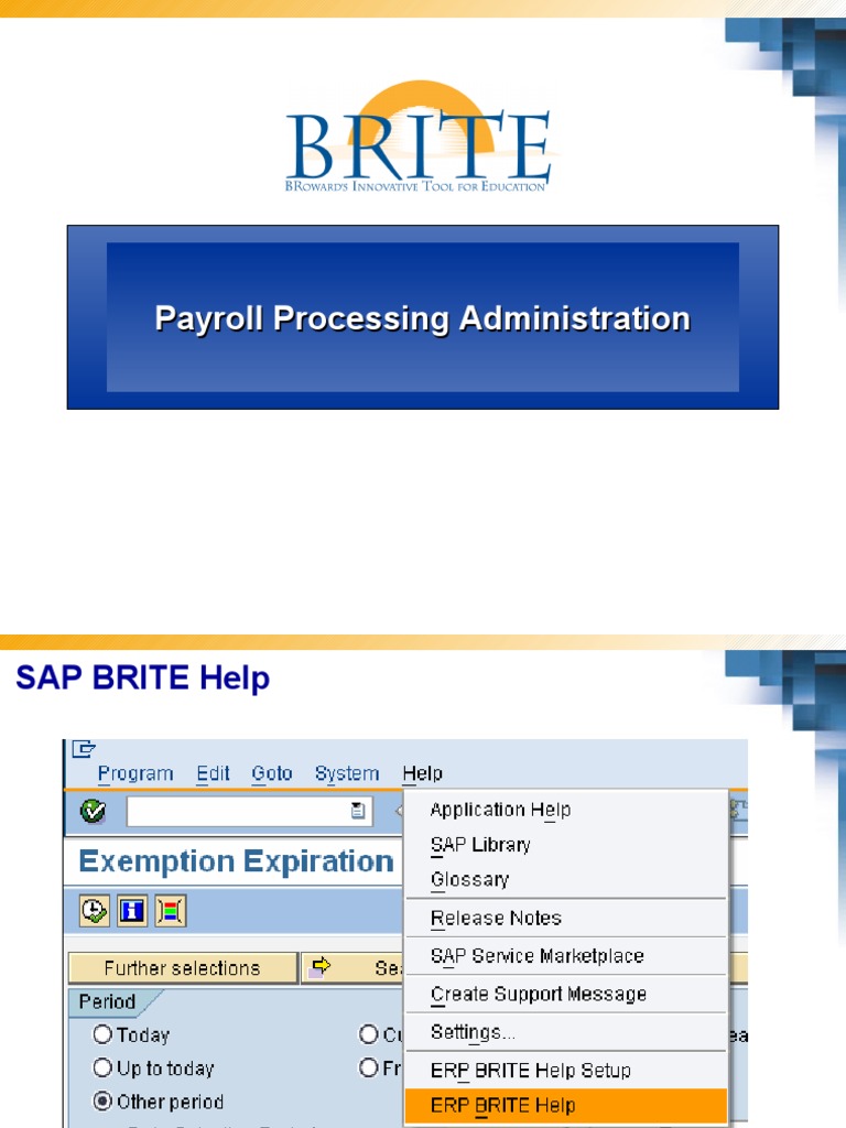 SAP Payroll Processing Overview | PDF | Payroll | Payments