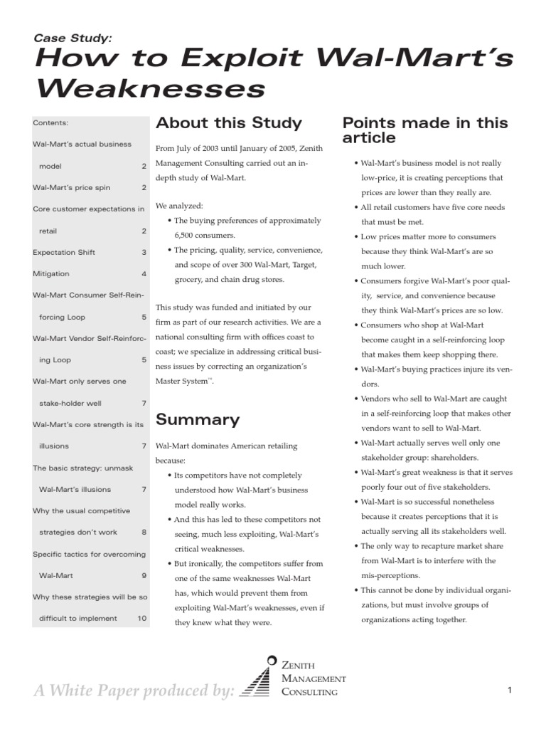 Wal Mart Strategy PDF | PDF | Walmart | Grocery Store
