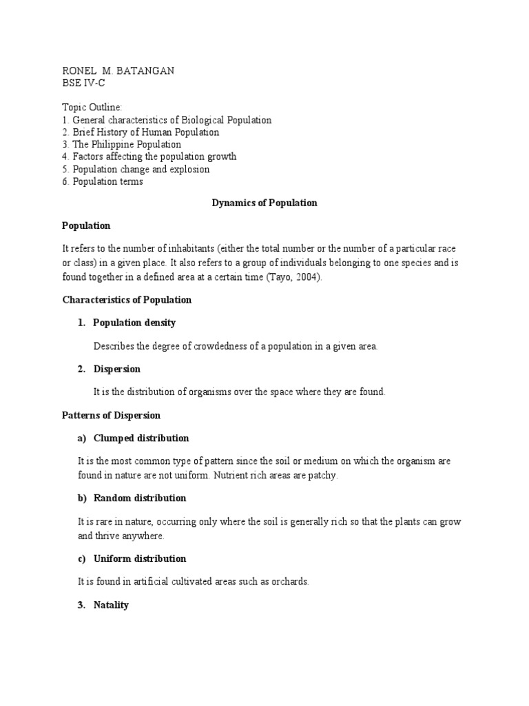 ecology(outline).doc | Environmental Social Science | Natural Environment