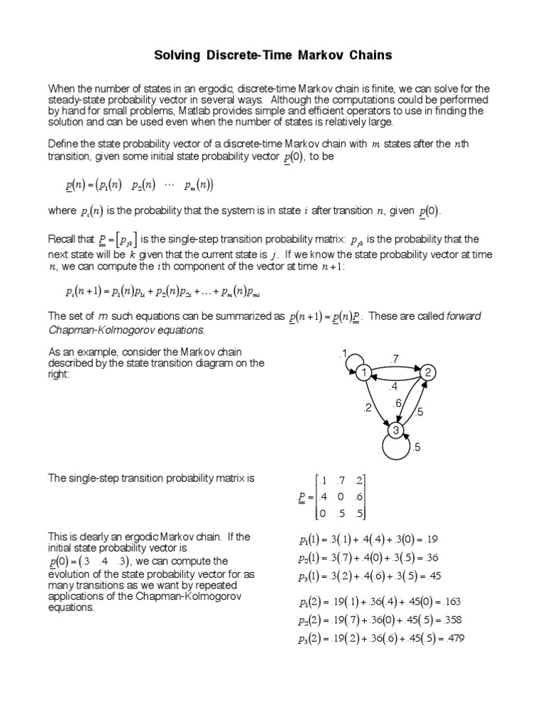 DTMC PDF | PDF | Eigenvalues And Eigenvectors | Markov Chain