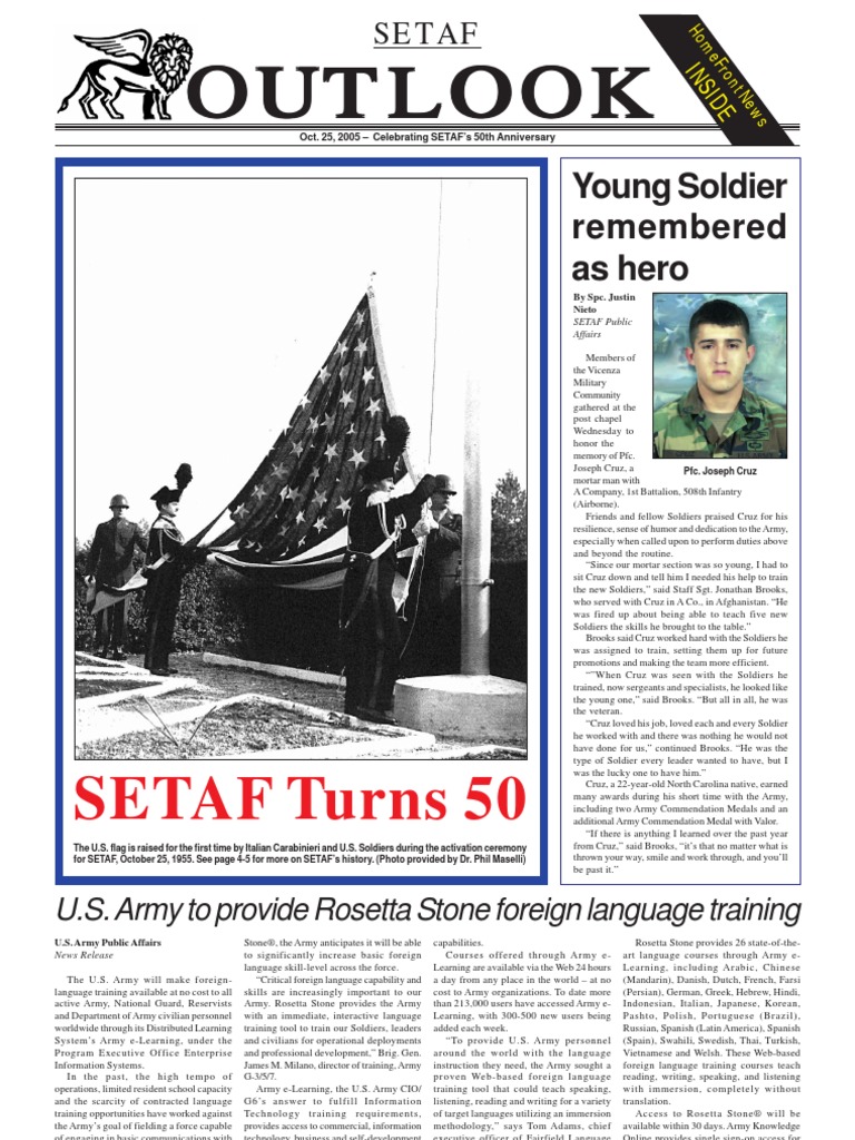 Outlook Newspaper, 25 October 2005, United States Army Garrison Vicenza ...