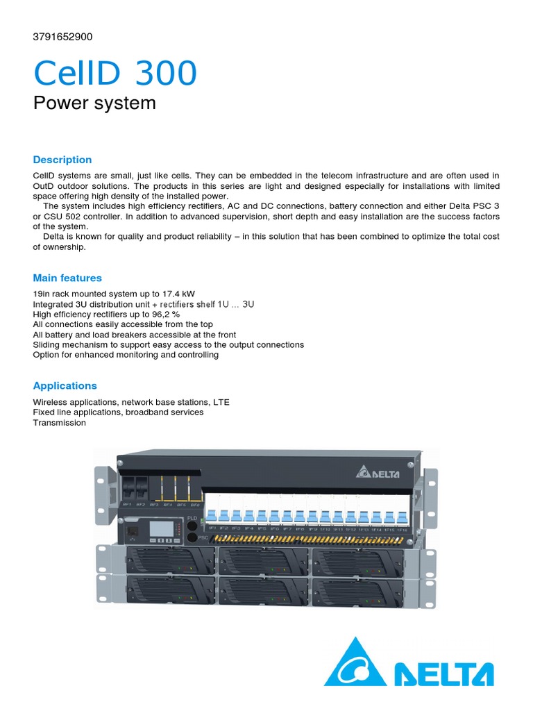 Fact Sheet CellD 300 en PDF | PDF | Rectifier | Electric Power System
