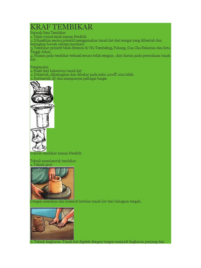 Sejarah dan Teknik Tembikar | PDF | Griya & Taman