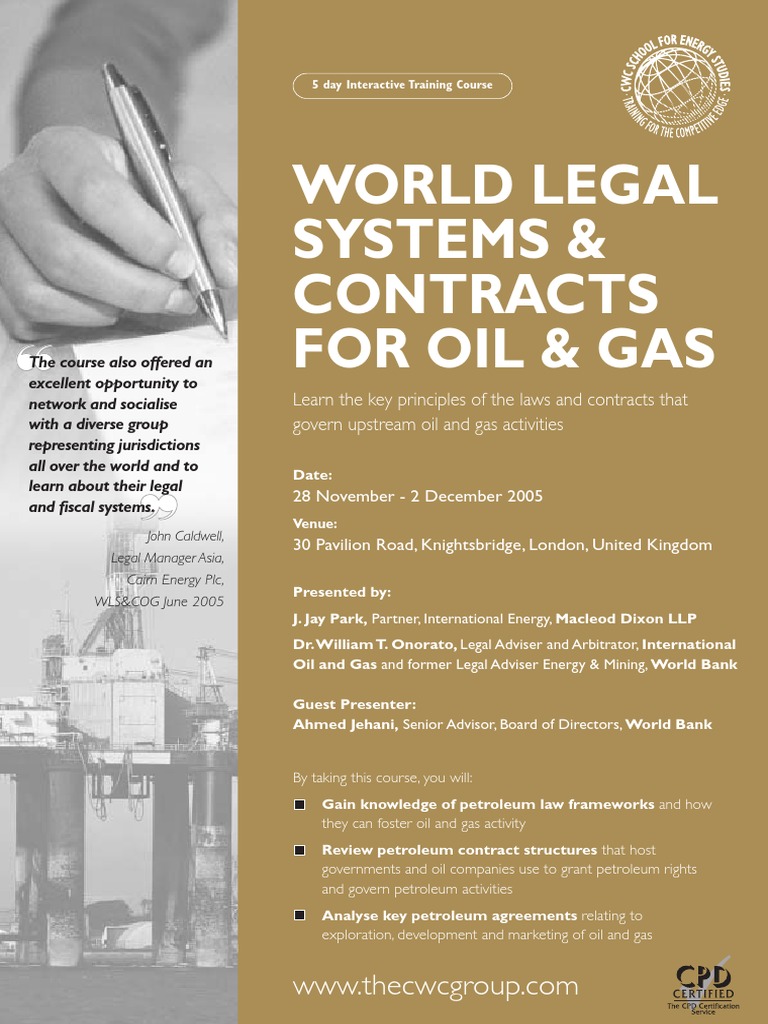 World Legal Systems and Contracts For Oil and Gas November 2005 PDF ...