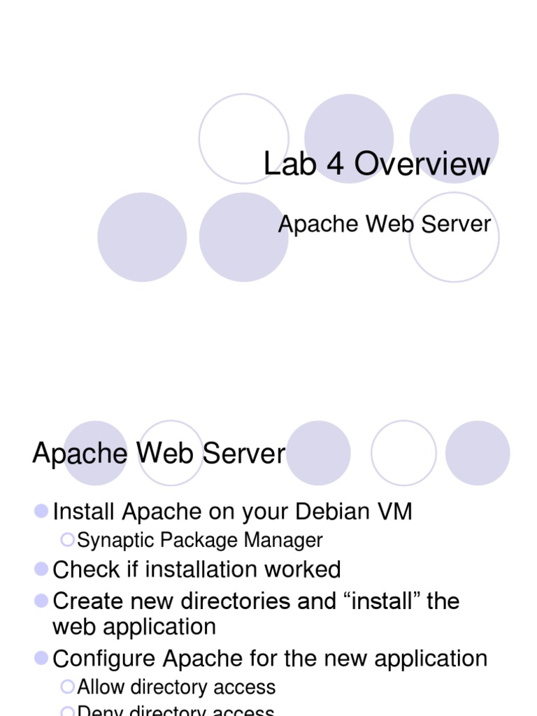 Lab 4 Overview: Apache Web Server | PDF