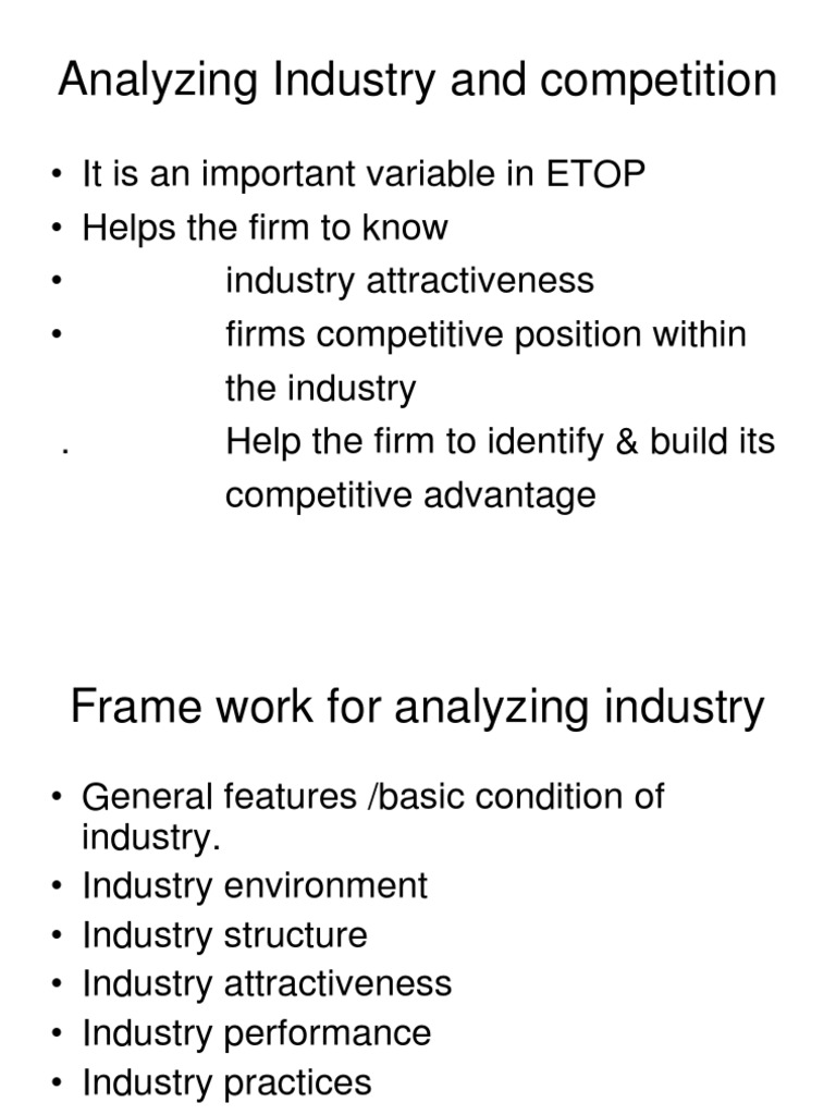 Analyzing Industry Structure | PDF | Competition | Business Economics
