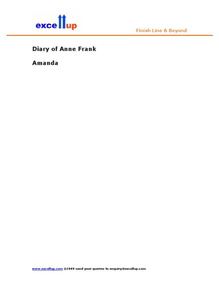 10 English Diary of Anne Frank | PDF | Essays
