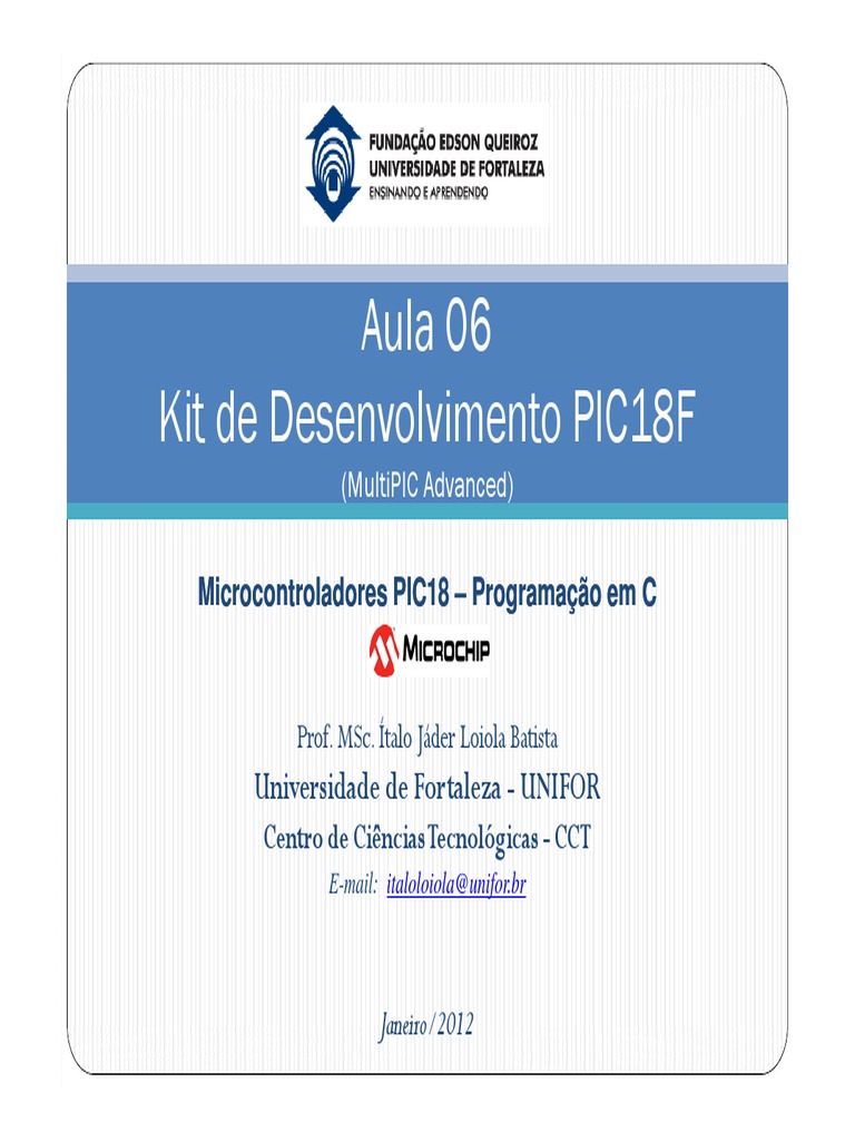 Aula 06 - Kit de Desenvolvimento PIC18F (RF - Explorer) | PDF | USB ...