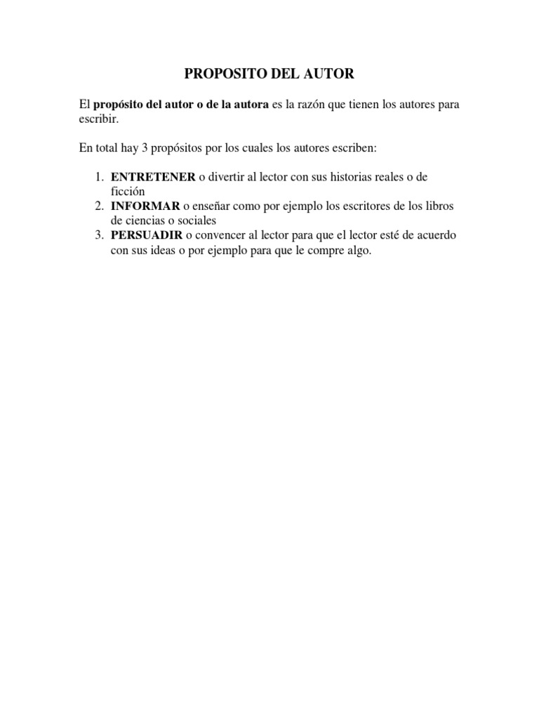Propósitos del Autor en la Escritura | PDF | Historia | Clásicos
