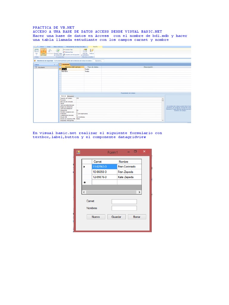Practica Vbnet Con Access | PDF | SQL | Desarrollo de software