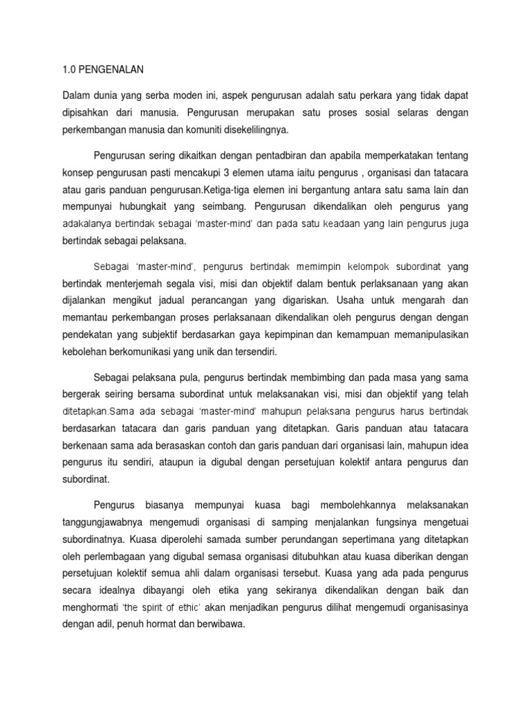 Definisi Dan Konsep Pengurusan Dan Pentadbiran | PDF