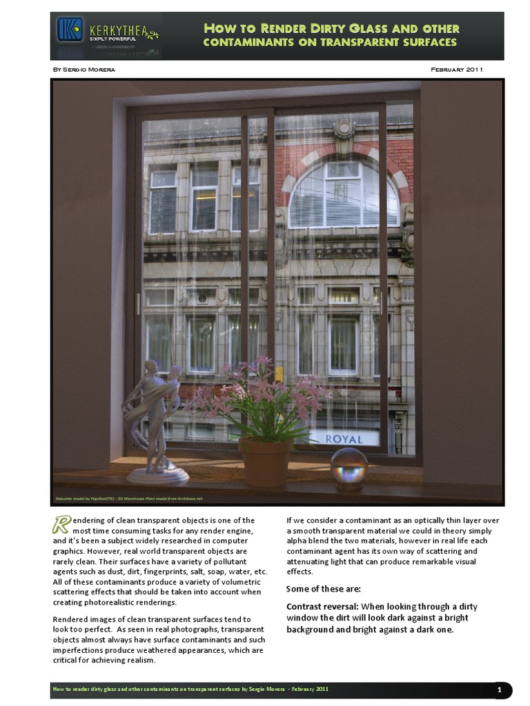 Rendering Dirty Glass | PDF | Rendering (Computer Graphics) | Texture Mapping