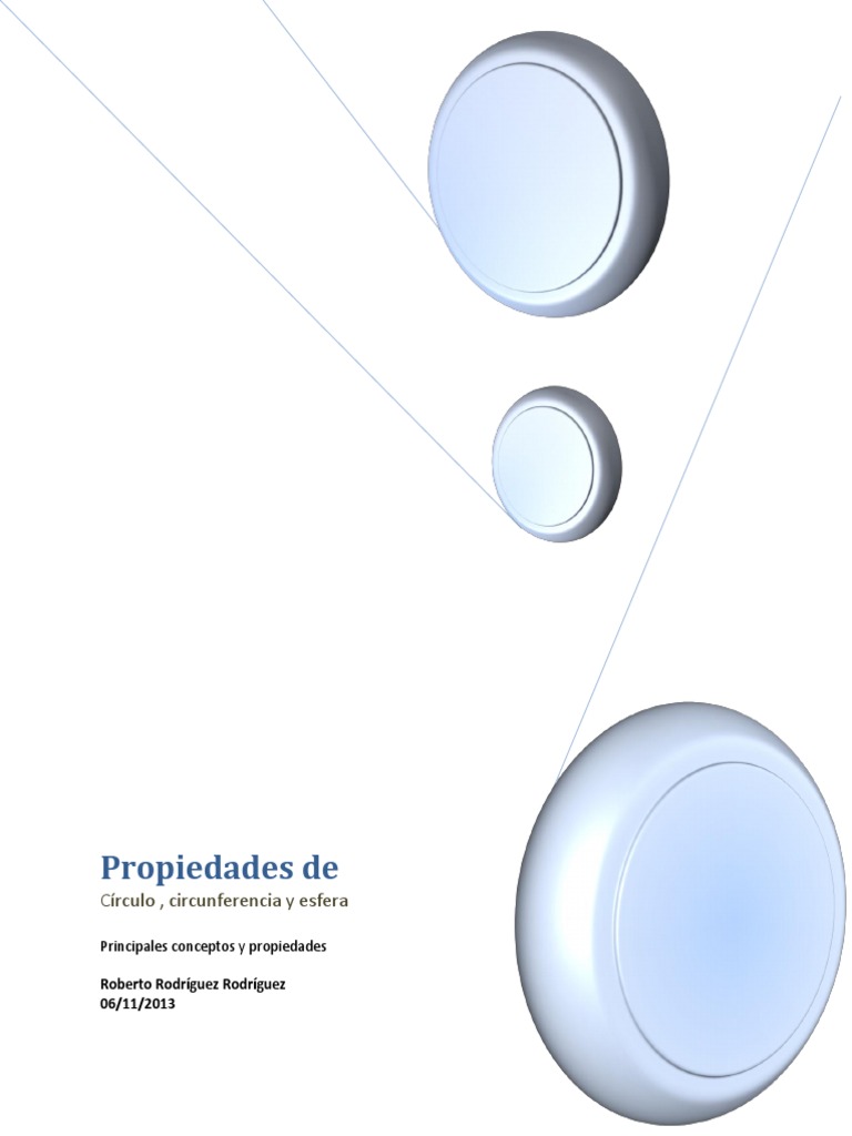 Circulo, Esfera y Circunferencia | PDF | Circulo | Esfera