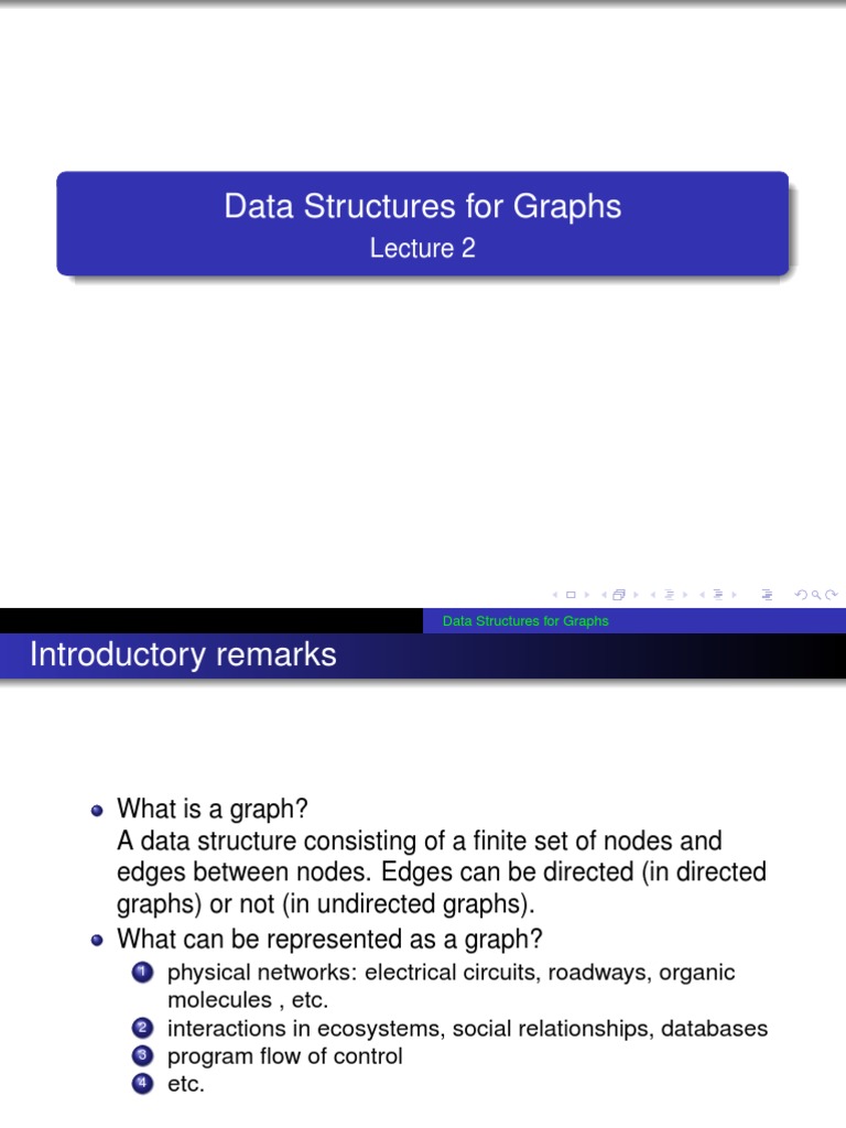Advanced Data Structures Lecture 2 | PDF | Vertex (Graph Theory ...