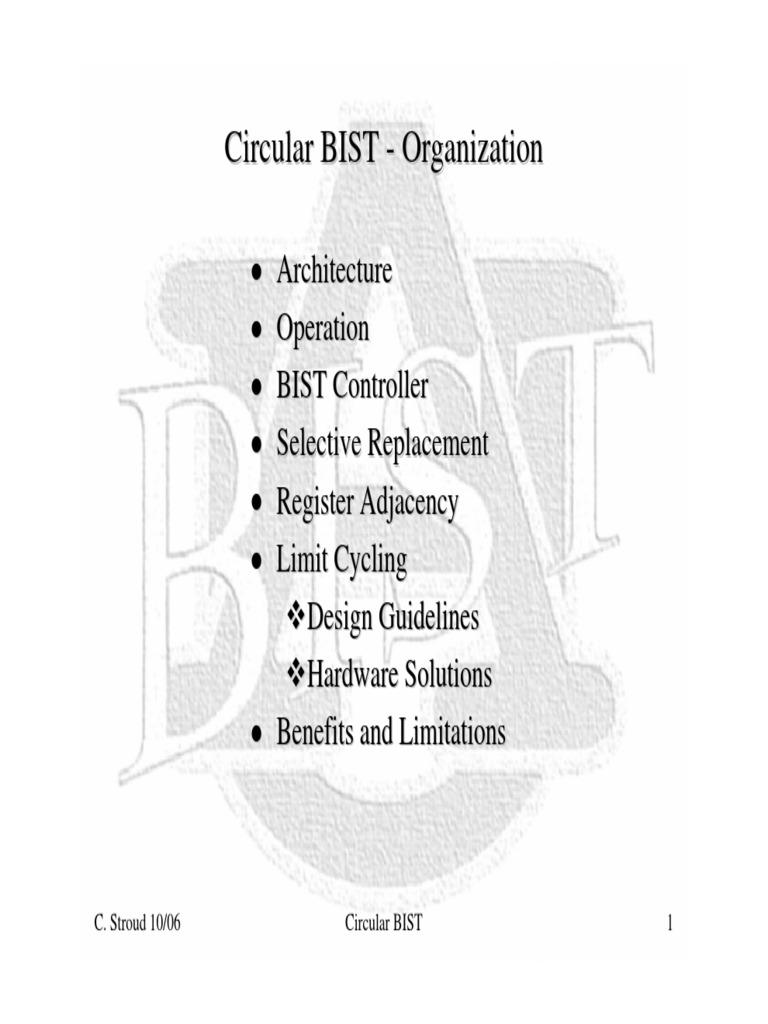 Circular BIST PDF | PDF | Computer Architecture | Computer Hardware